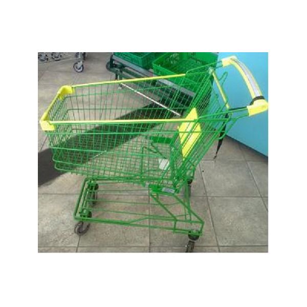 SUPER MARKET TROLLEY COLORED 4 SWIVEL GREEN 180 LTR