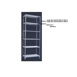 SLOTTED ANGLE SHELVING (SIZE - 90 X 30 CM)
